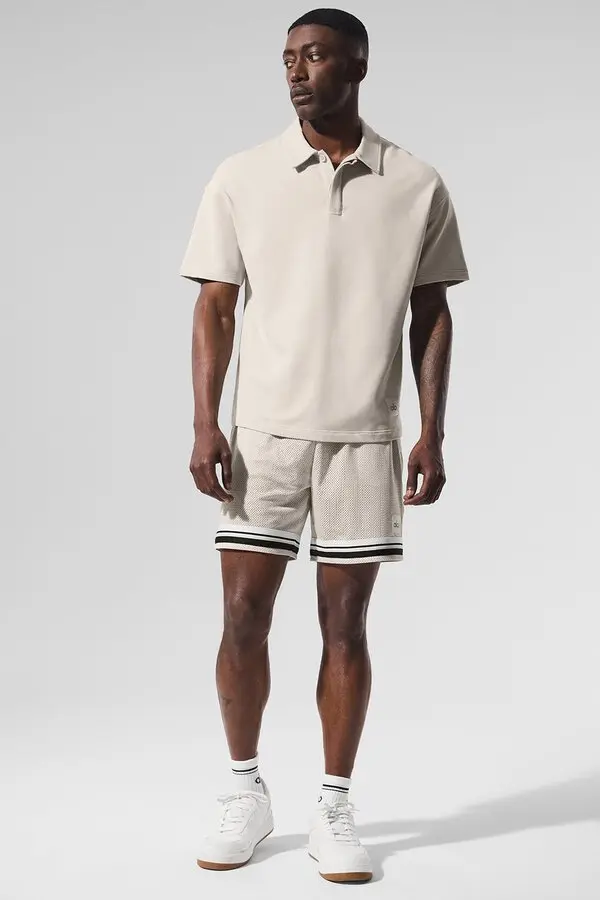 Alo Yoga 7" Key Mesh Basketball Short - Bone