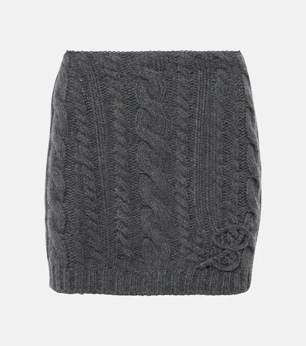 Blumarine Cable-knit Mini Skirt