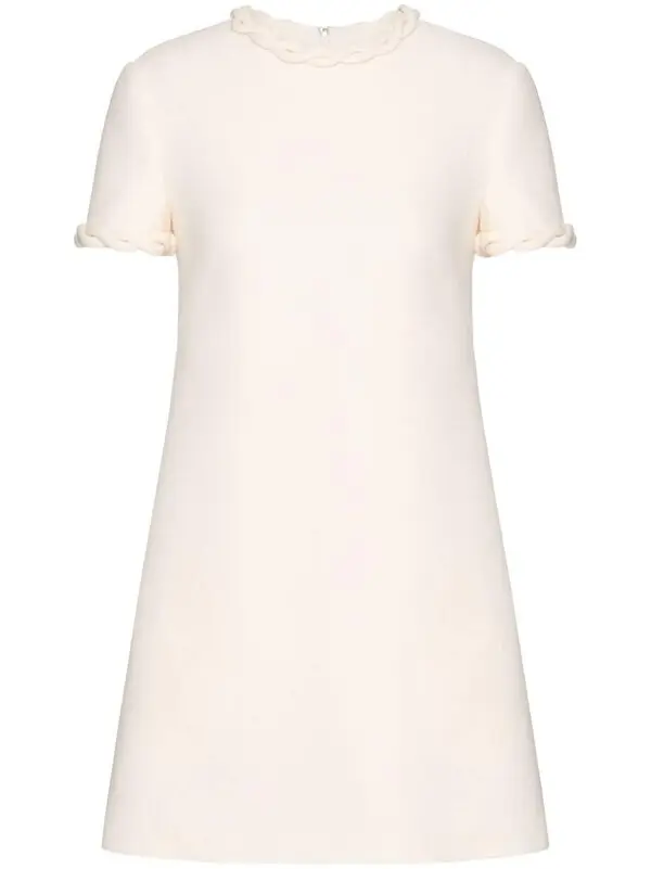 Valentino Garavani Crepe Couture Braid-embellished Minidress