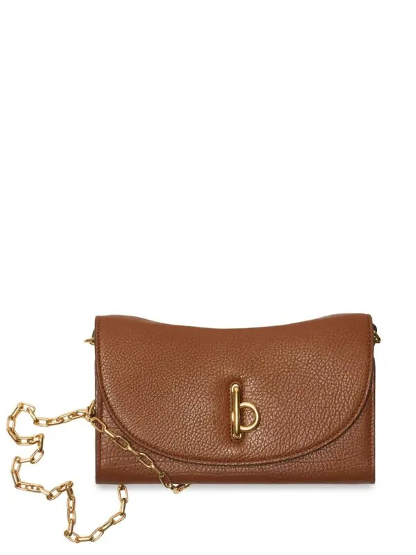 Burberry Rocking Horse Chain Strap Wallet - Brown