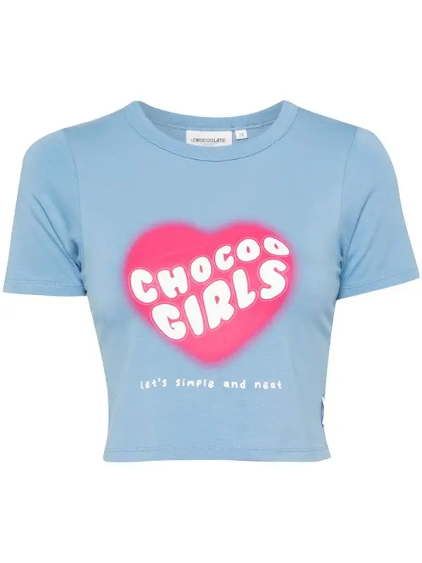 CHOCOOLATE Graphic-print Cropped T-shirt