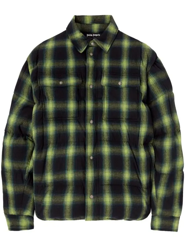 Palm Angels Check-pattern Padded Shirt Jacket