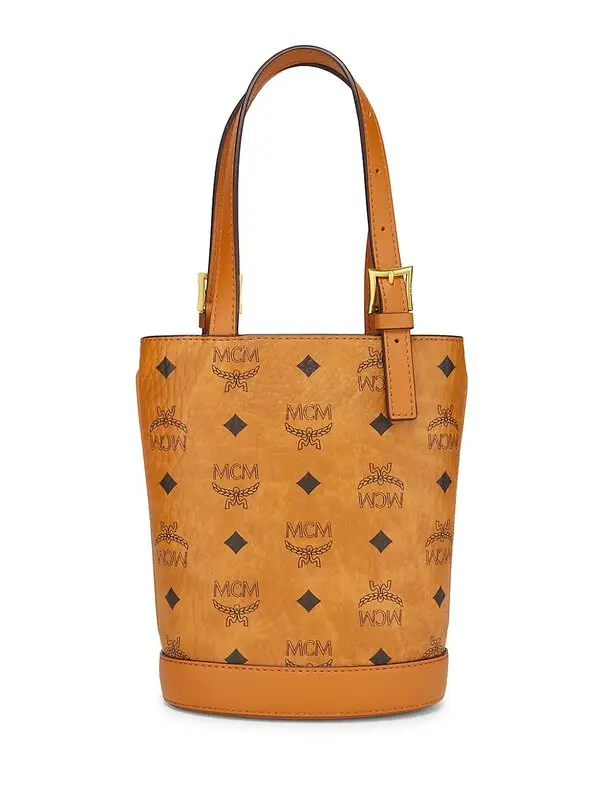 Cognac Mcm Bucket Bags | Editorialist