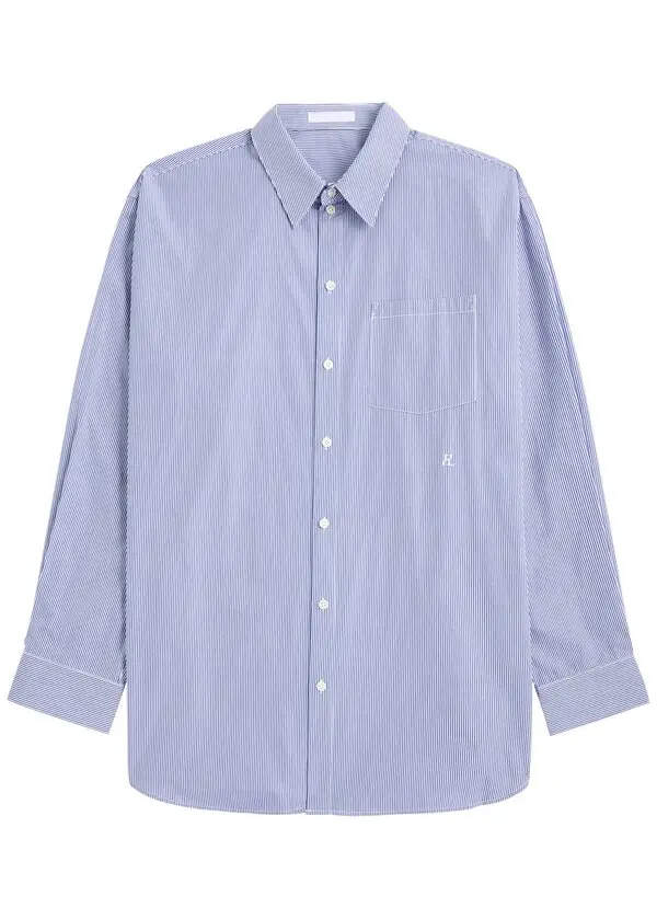 Helmut Lang Striped Cotton-poplin Shirt