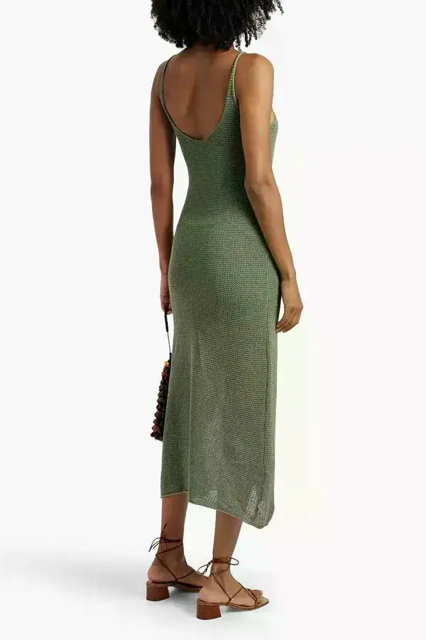 knee length dresses for ladies Linen Slip Dress Beige / Xs main image 1