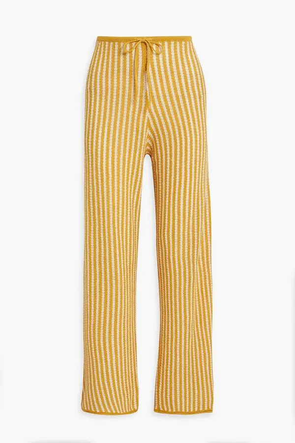 Onia Striped Linen Wide-leg Pants