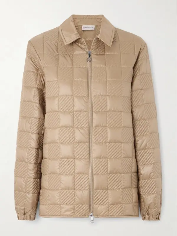 Moncler Quilted Shell Jacket - Brown