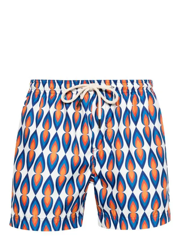 PENINSULA SWIMWEAR Levante Graphic-print Swim Shorts - Blue