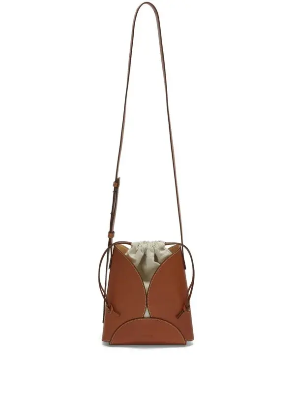 JIL SANDER Curve Crossbody Bag - Brown