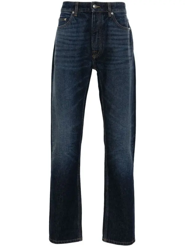 Palm Angels Mid-rise Straight-leg Jeans