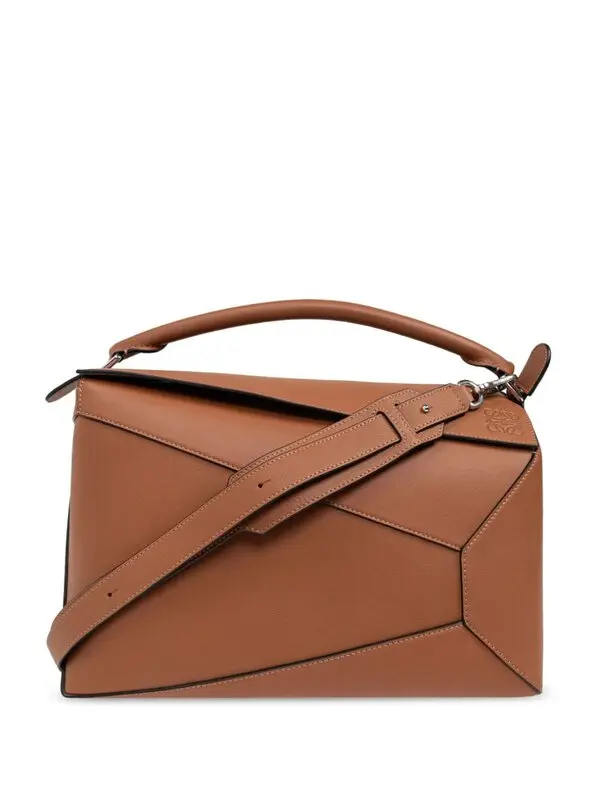 Loewe Puzzle Leather Tote - Brown