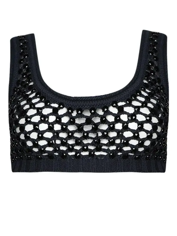 Diotima Lady Crystal-Embellished Mesh Bra Top In Blue - 40% Off ...