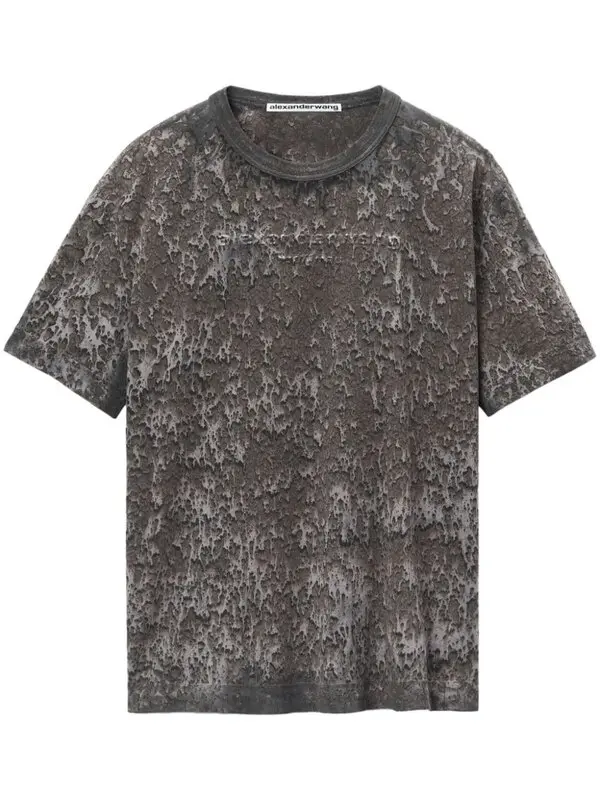 Alexander Wang Embossed Logo T-shirt - Grey