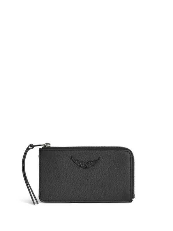 Zadig&Voltaire Wings-plaque Leather Cardholder - Black