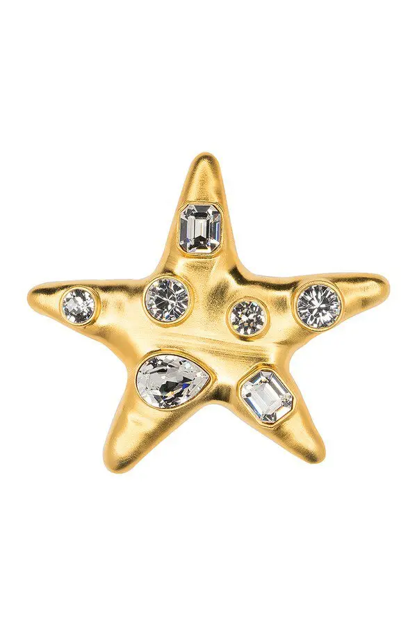 KENNETH JAY LANE Jackie Onassis Crystal Star Pin
