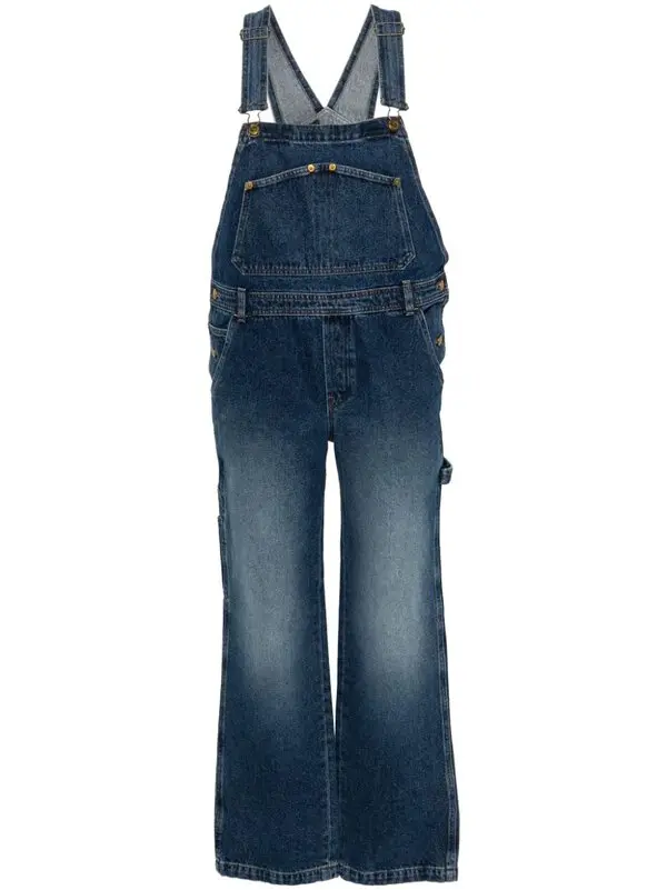 A.p.c. Nelle Square-neck Denim Jumpsuit