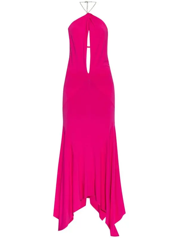 Attico Halterneck Maxi Dress - Pink