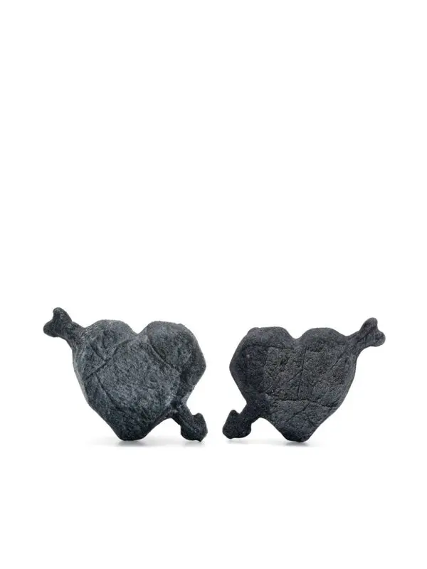 Sunnei Small Cuore Di Pietra Earrings - Silver
