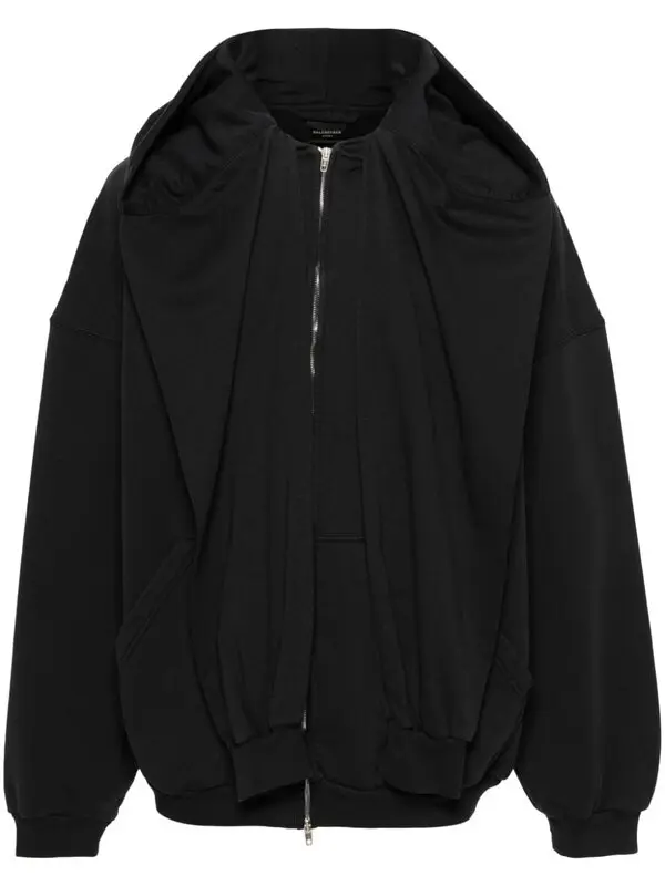 Balenciaga Zip-up Layered Hoodie