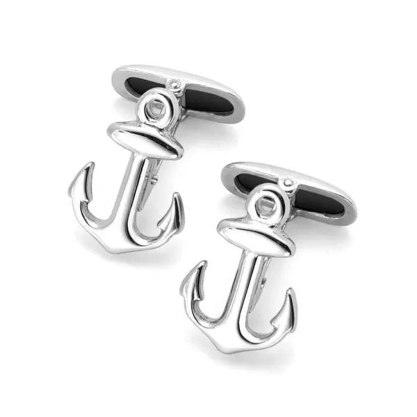 ASPINAL OF LONDON Sterling Anchor Cufflinks