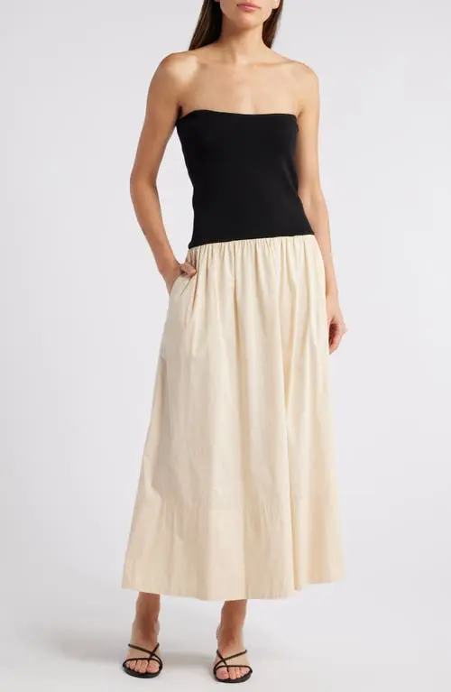PISTOLA Mavo Strapless Midi Dress - Pepper And Salt