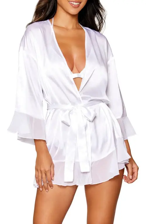 DREAMGIRL Satin & Chiffon Bralette