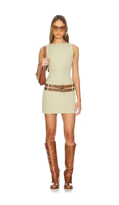 Lioness Ethereal Buckle Mini Dress - Beige