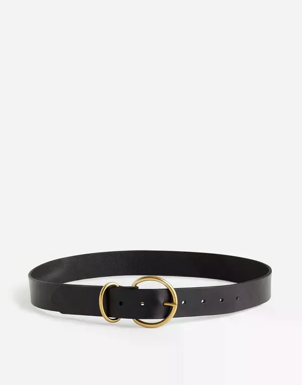 Madewell O-buckle Leather Belt - True Black