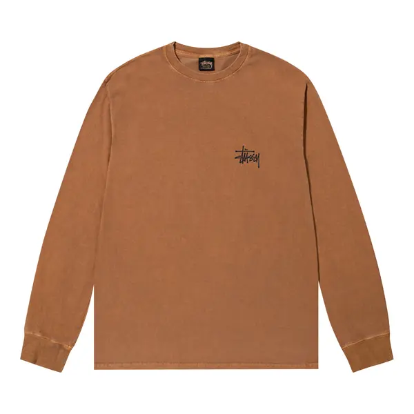 StÜssy Basic Pigment Dyed Long-sleeve Tee - Brown