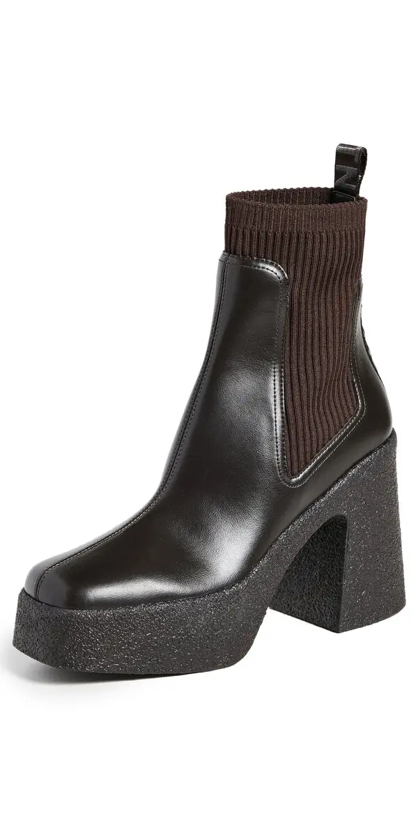 Stella McCartney Skyla Alter Sporty Mat Booties - Ebony