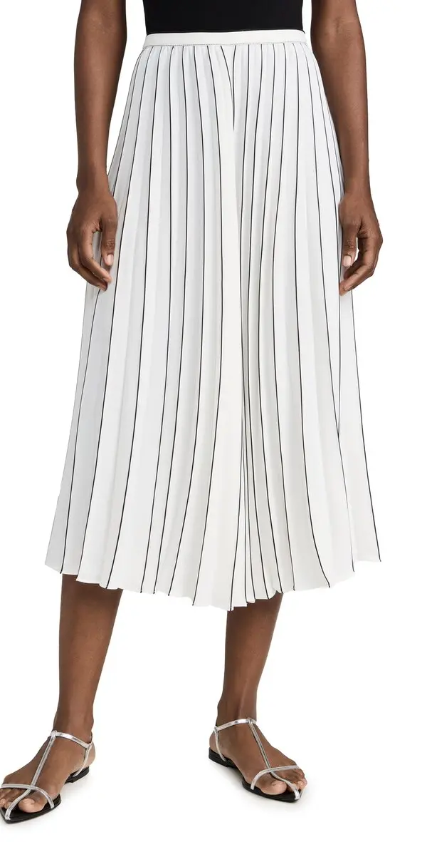 Proenza Schouler White Label Pleated Miles Skirt - White/black