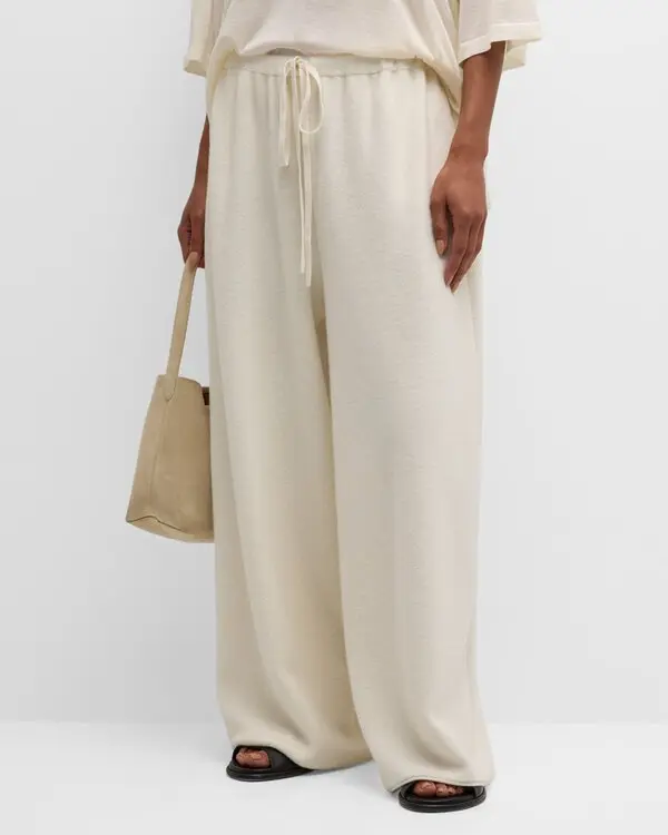THE ROW Geordie Cashmere Towelling Pull-on Pants