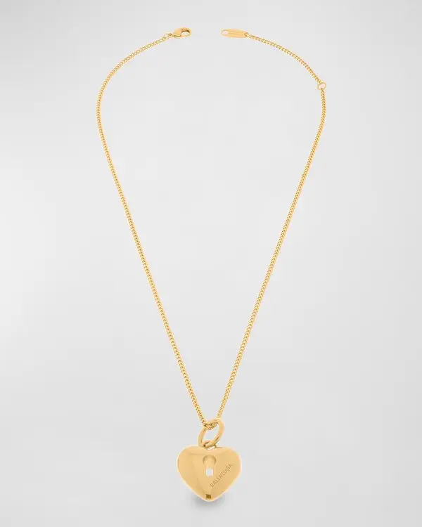 Balenciaga Amour Heart Necklace - 0705 Gold