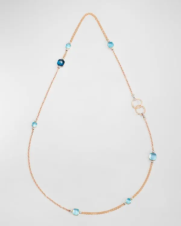 Pomellato Nudo Gemstone Necklace - London Blue Topaz