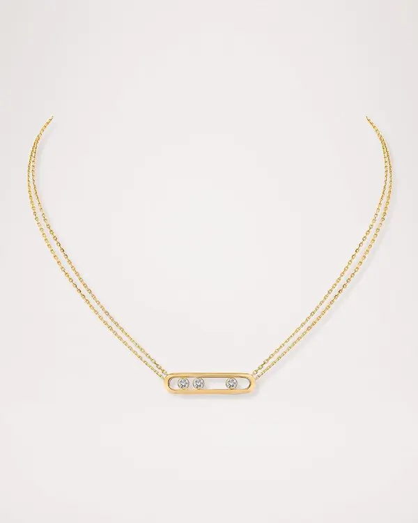 Messika Move 18k Rose Gold Diamond Necklace