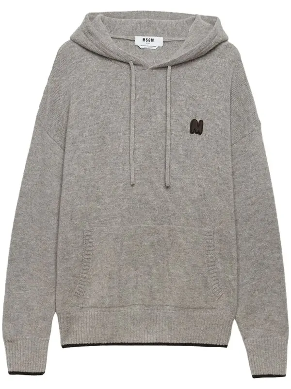 MSGM Logo-embroidered Hoodie