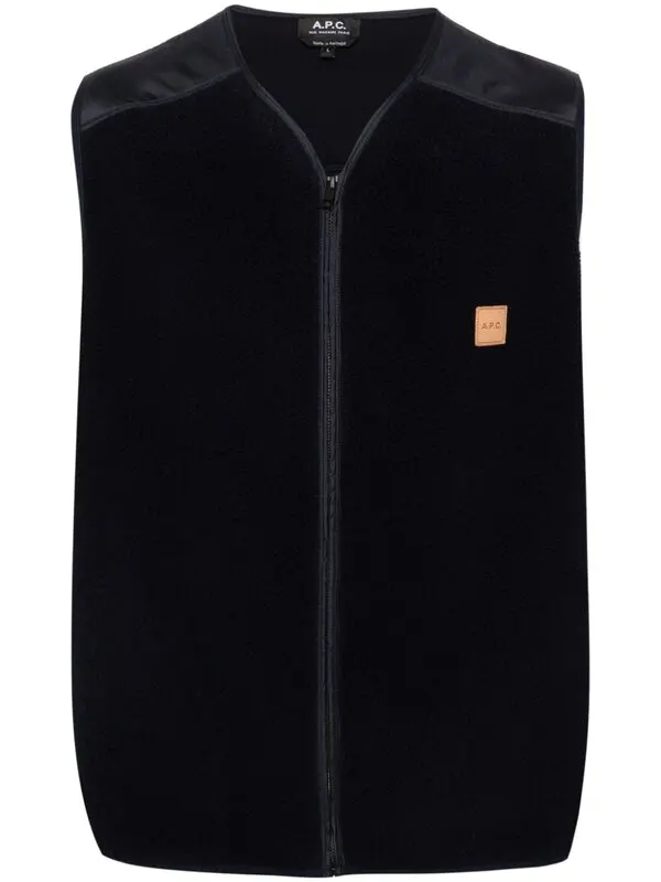 A.p.c. Logo-patch Fleece Vest
