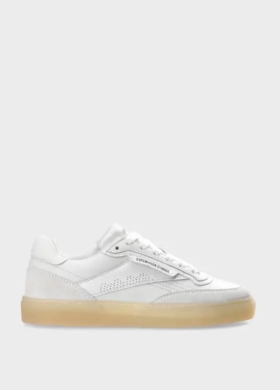 SUMMERY COPENHAGEN Leather Blend Low-top Sneakers - Bianco/crema