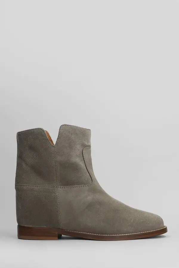 VIA ROMA 15 Ankle Boots With Interior Wedge - Grey