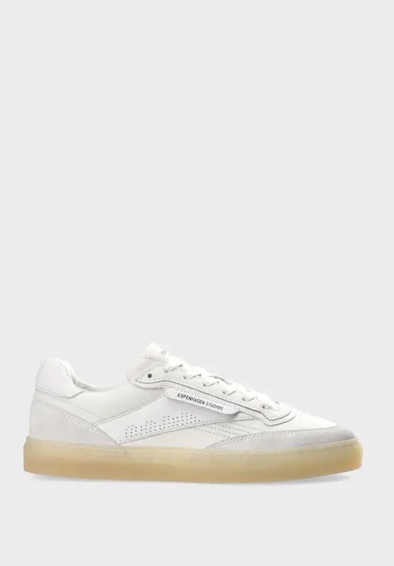 SUMMERY COPENHAGEN Leather Blend Low-top Sneakers - Bianco/crema