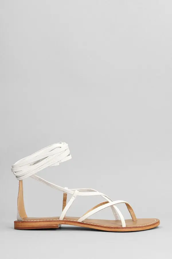 CBFUSION Lace-up Leather Flats - White