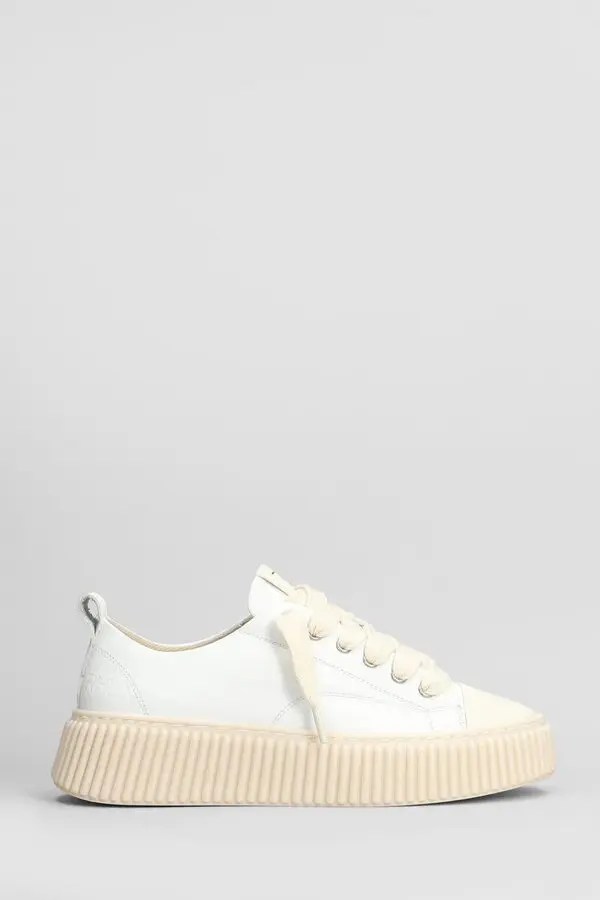 RHUN Leather Sneakers - White