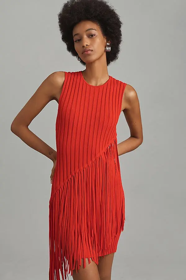 Simonmiller Spiral Knit Mini Dress In Red - 39% Off | Editorialist