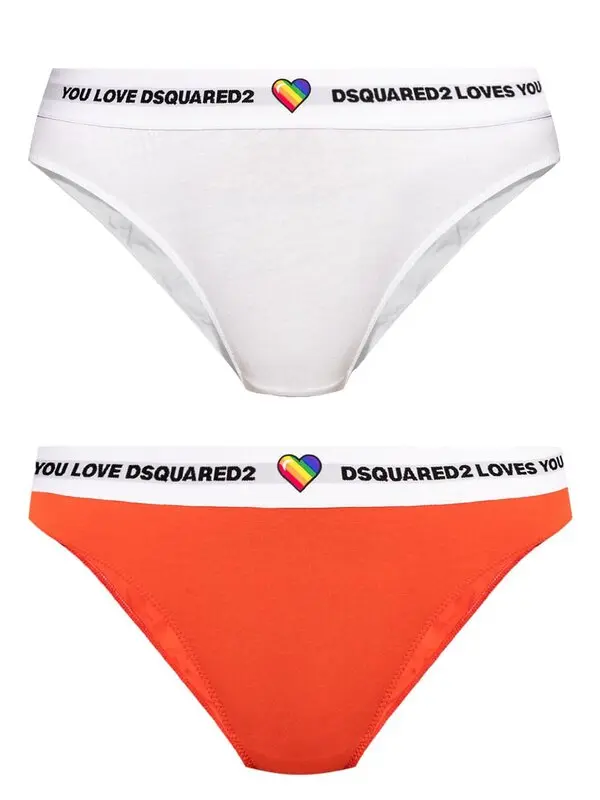Dsquared2 Logo-waistband Briefs - White