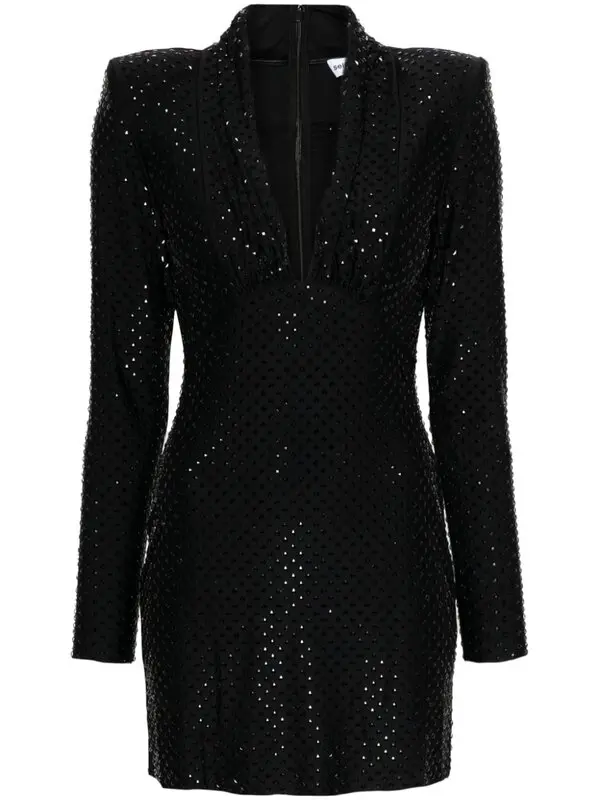 SELF-PORTRAIT Rhinestone-embellished Mini Dress