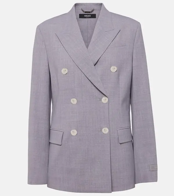 Versace Mélange Wool-blend Blazer