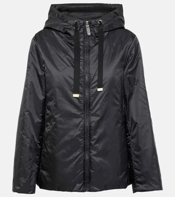 Max Mara Coated Canvas Rain Jacket - Black