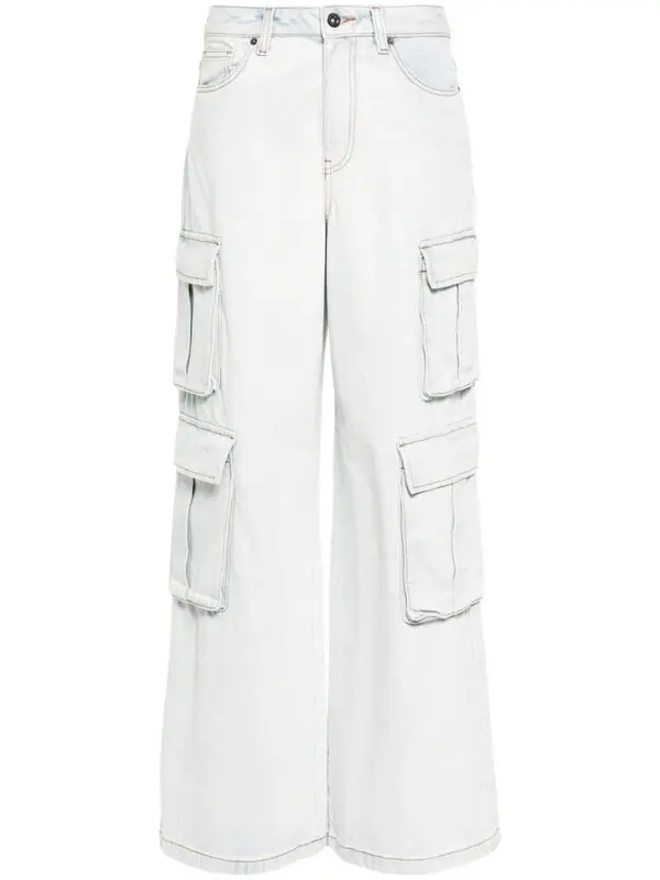 SELF-PORTRAIT Cargo Wide-leg Jeans