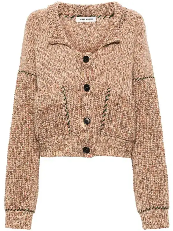 Henrik Vibskov Stitch Mélange Cardigan Brown Editorialist