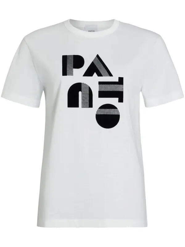 Patou Art Deco T-Shirt In White - 52% Off | Editorialist